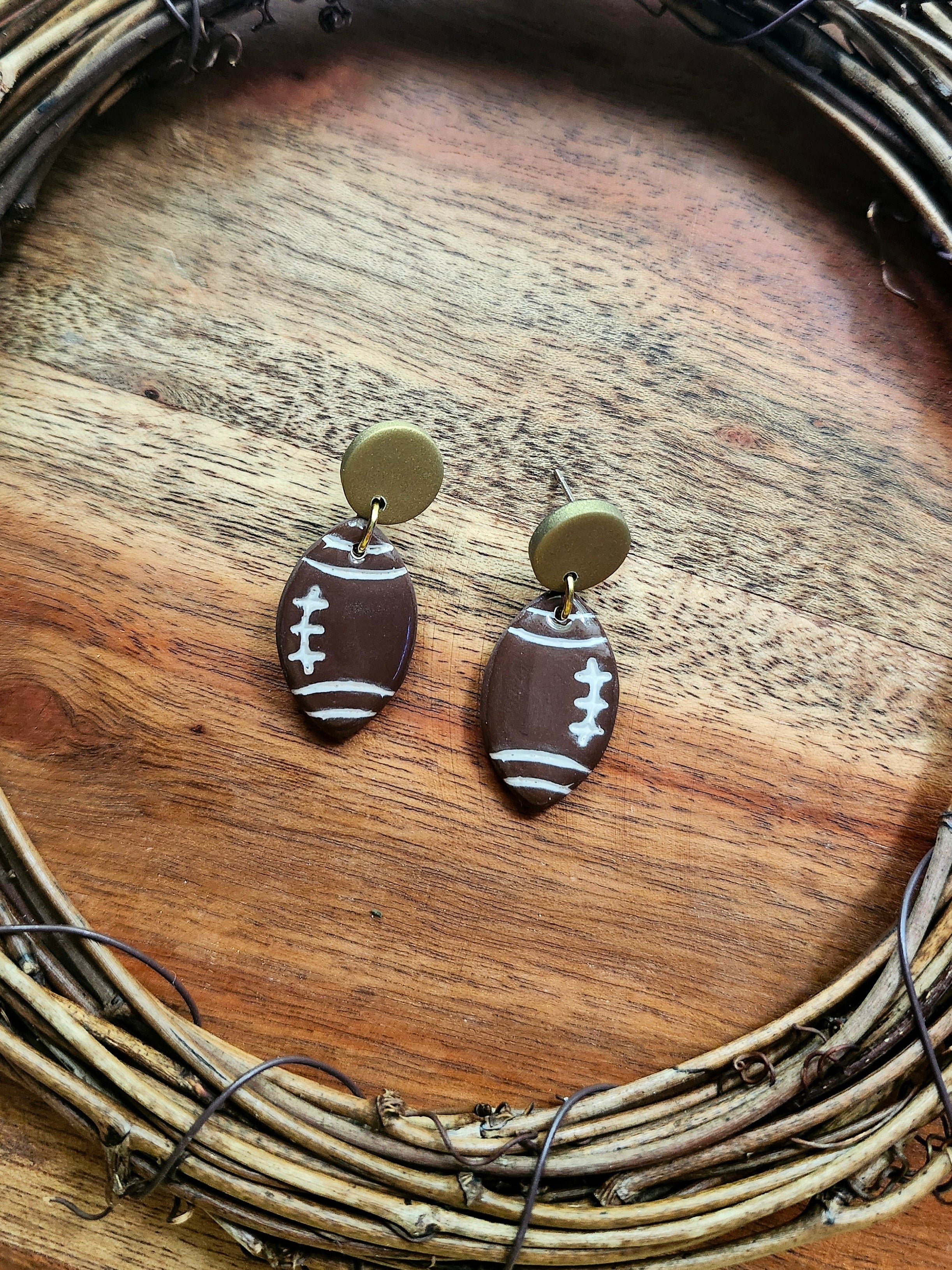 Football Dangle | Twisted Petal Designs